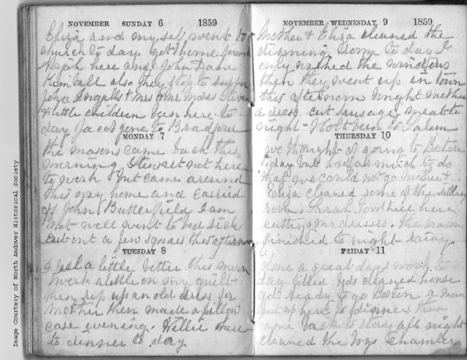 Diary of Fanny Farnum Fuller, North Andover (Nov 1859) – Using Essex ...