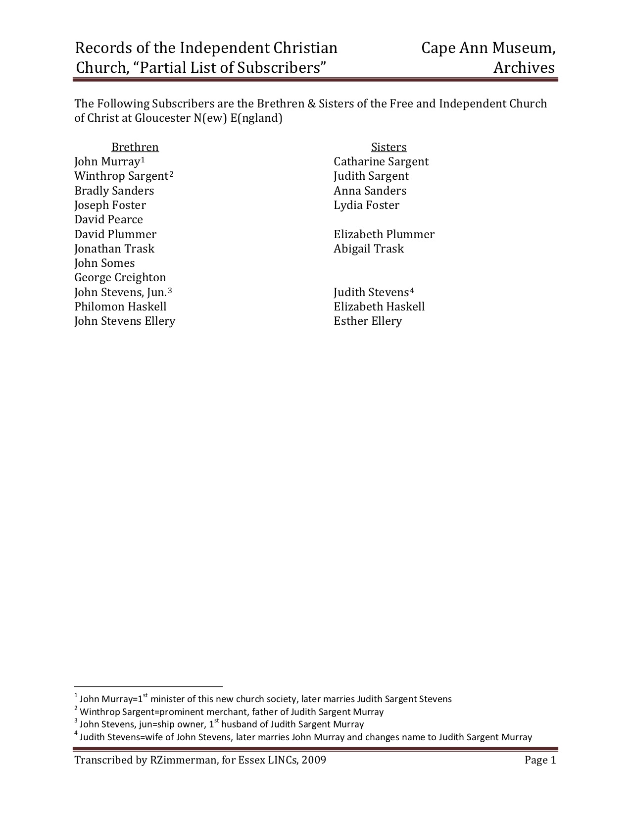 Christian Churches List